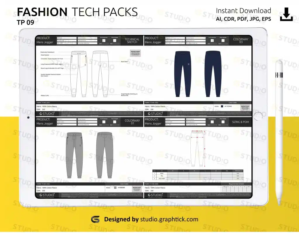 Fashion Tech Pack Services | World's #1 Editable Tech Packs