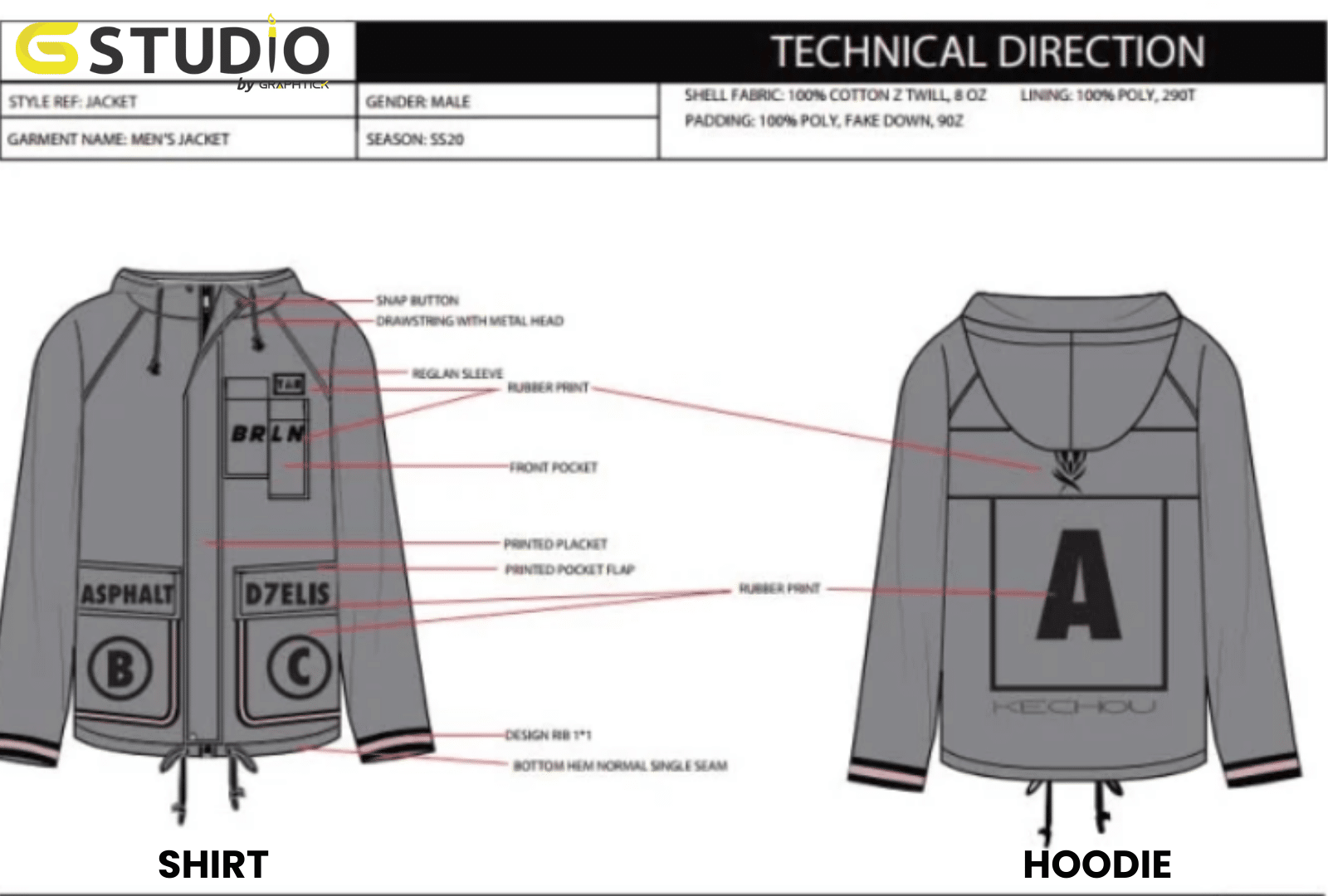 How to Create a Hoodie Tech Pack: Tips for Apparel Brands - Graphtick-Studio