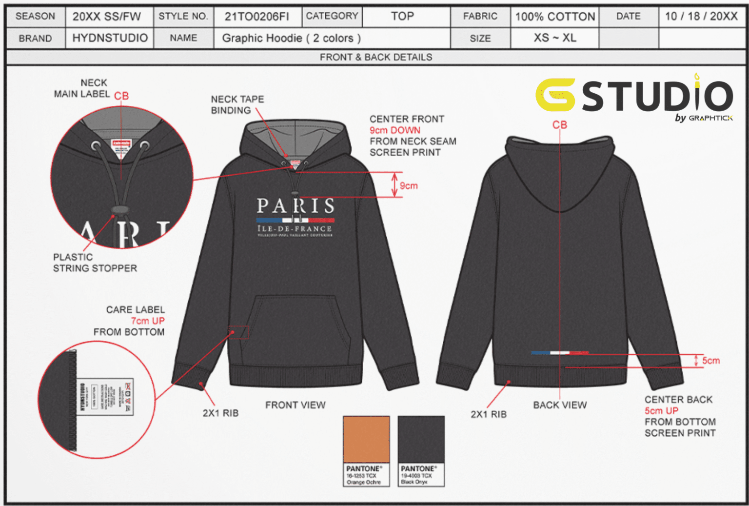 Fashion Tech Pack & Clothes Manufacturing | Graphtick-Studio